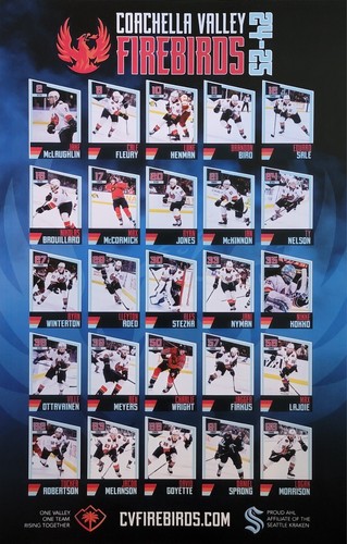 Coachella Valley Firebirds 24-25 Team Poster. 11x 17. -RARE- | eBay