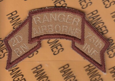 2nd Bn 75th Infantry AIRBORNE RANGER swallowtail Pre Regt 74-84 Desert ...