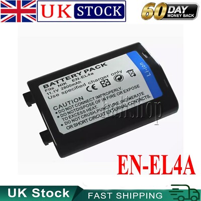 11.1V EN-EL4 EN-EL4a Battery For Nikon D2H D2Hs D2X F6 D3X D3 D3S D300 ...