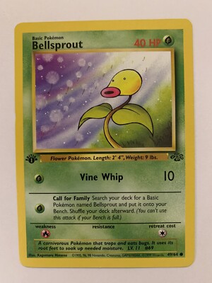 UNGRADED first edition BELLSPROUT 49/64 JUNGLE Pokemon Card COMMON | eBay