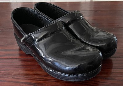 Dansko Nurse Slip On Clogs Shiny Black Women's Size 40 US 9.5-10 | eBay