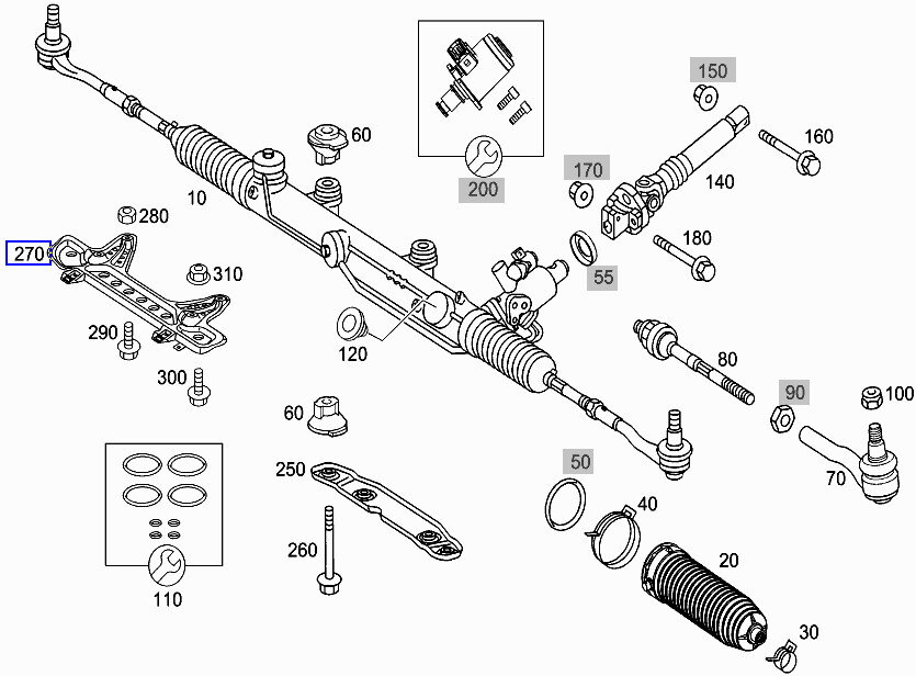 Mercedes W203 4Matic Front Subframe Axle Cross Member A2034630586 New ...