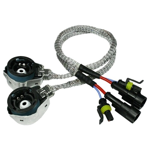 2X(2X D2S/D4S HID Bulb Adapters Wire Harness Connector Cable Socket ...
