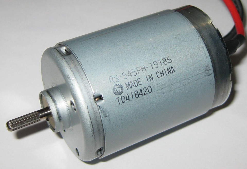 12 V DC - 1,750 RPM - Slow Speed Electric Motor w/ Cable + 3.17mm ...