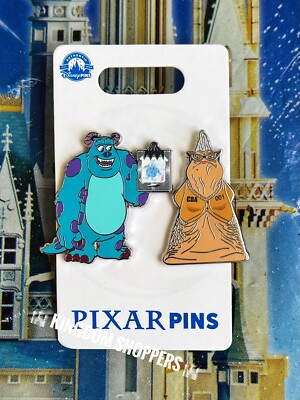 Disney Parks Pixar Pin Monsters Inc. James Sulley & CDA Roz 2 Pin Set ...