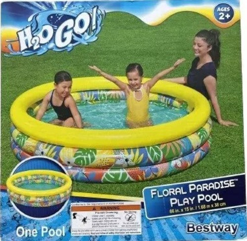 Bestway H2O GO Floral Tropical Paradise Play Pool - 66" x 15" - 134 ...