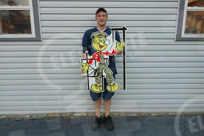 Reddy Kilowatt Power Light Bulb Electric "LINEMAN" SIGN. ELECTRICIAN ...