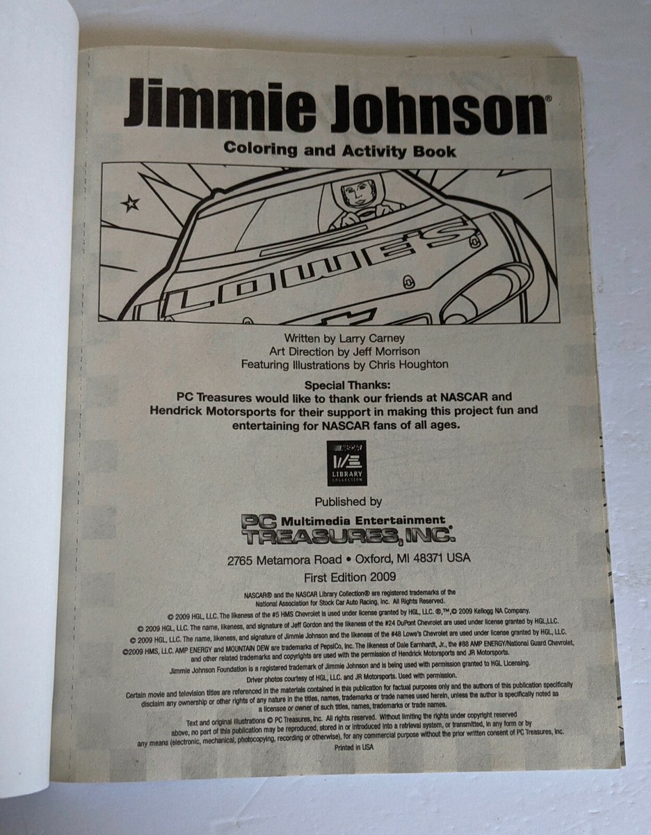 Nascar Coloring Pages Jimmie Johnson