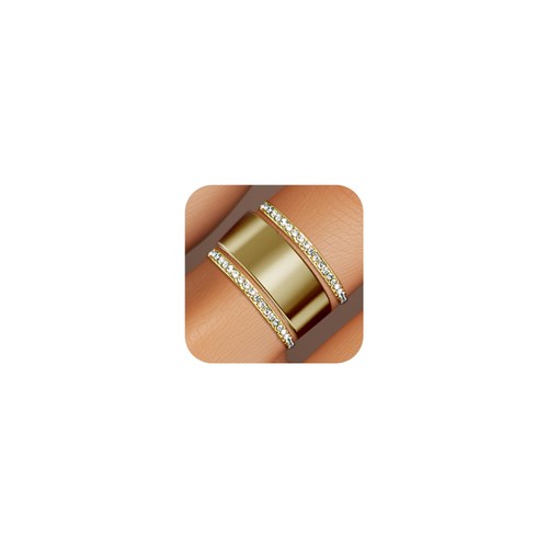 2-Pack 14K Gold Plated Stacking Rings for Oura Ring Gen 4/Gen 3, Cubic ...