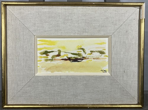 Nicolas RIN (1919-?) Surrealist Composition Abstract Landscape Signed ...