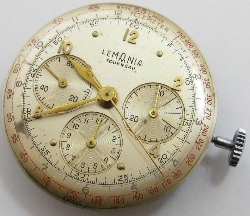 Lemania 27CHRO 321 chronograph part: movement with its dial | eBay