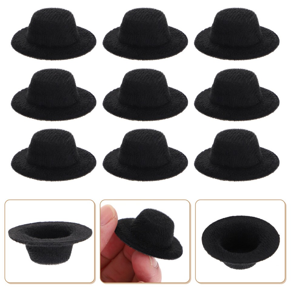 20 Pcs Mini Felt Top Hats mini craft hat Fabric Top Hat Mini Witch | eBay