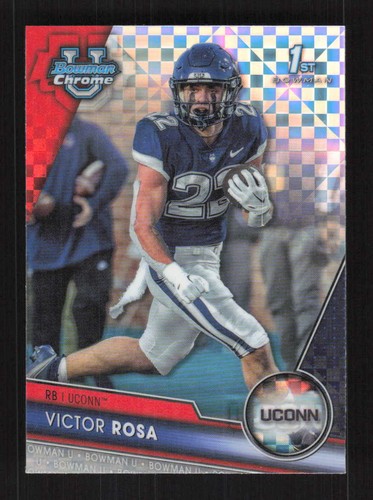 Victor Rosa 2023 Bowman University Chrome X-Fractor Connecticut Huskies ...