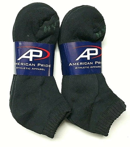 3 / 6 Men's HYTEST Black Cushion Bottom Work / Sport Low Cut Sock ...