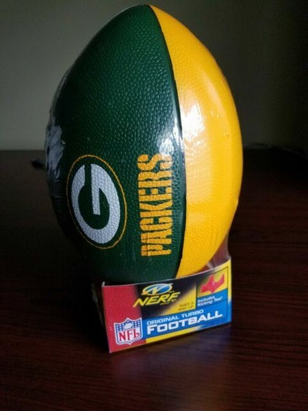Kenner Hasbro NFL Nerf Turbo Football 1998 Green Bay Packers With ...
