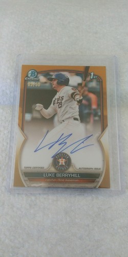 Luke Berryhill 2023 Bowman Chrome 1st True Gold Auto #03/50 Astros | eBay