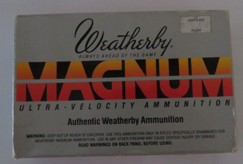 Vintage Weatherby Ultra Velocity Ammunition .270 Magnum 150 G Box Empty ...