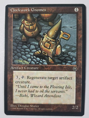 Vintage 1995 MTG Clockwork Gnomes Magic The Gathering Artifact Creature Card | eBay