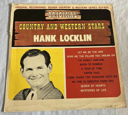 Hank Locklin Original Country and Western Stars vinyl LP Design Records ...