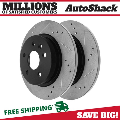 Rear Drilled Slotted Brake Rotors Pair 2 for Chevy Cruze Trax Sonic ...