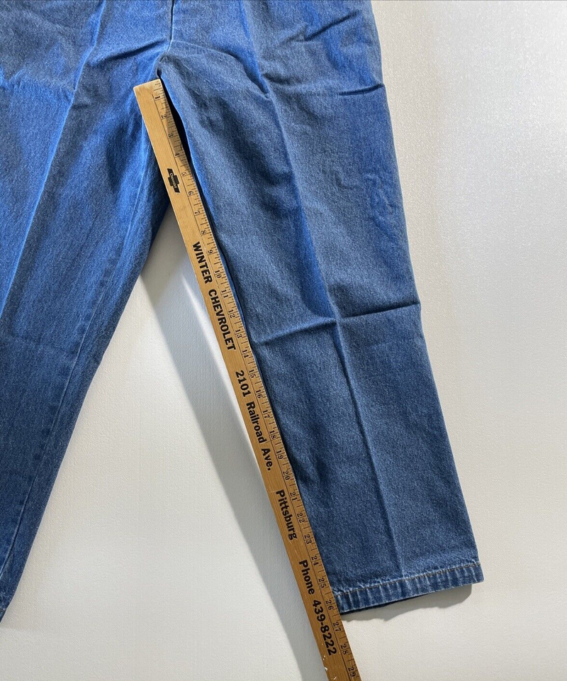 Lord Isaacs Pants Women 16P Petite Elastic Waist Pull On Blue Denim ...