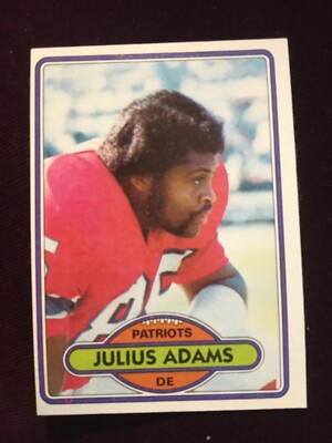 1980 Topps #352 Patriots Julius Adams Football Card | eBay