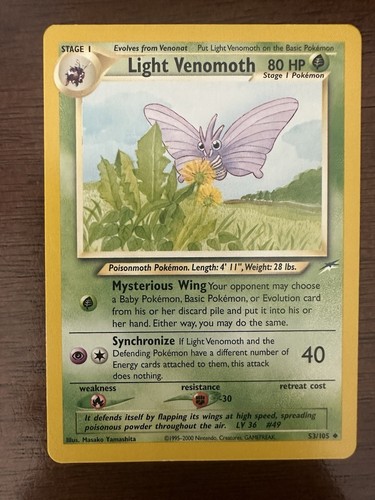 Light Venomoth 53/105 Neo Destiny - LP Pokémon TCG | eBay