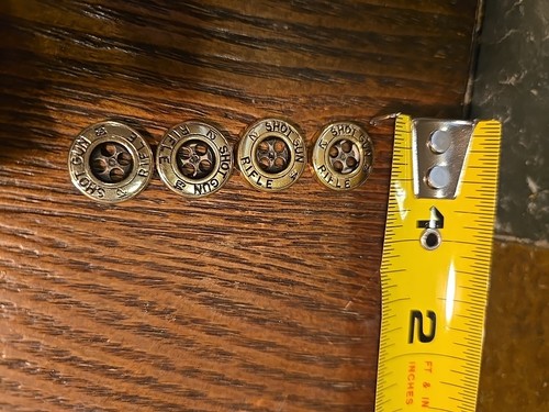 4 Gold 12 Gauge Shotgun Rifle Buttons | eBay