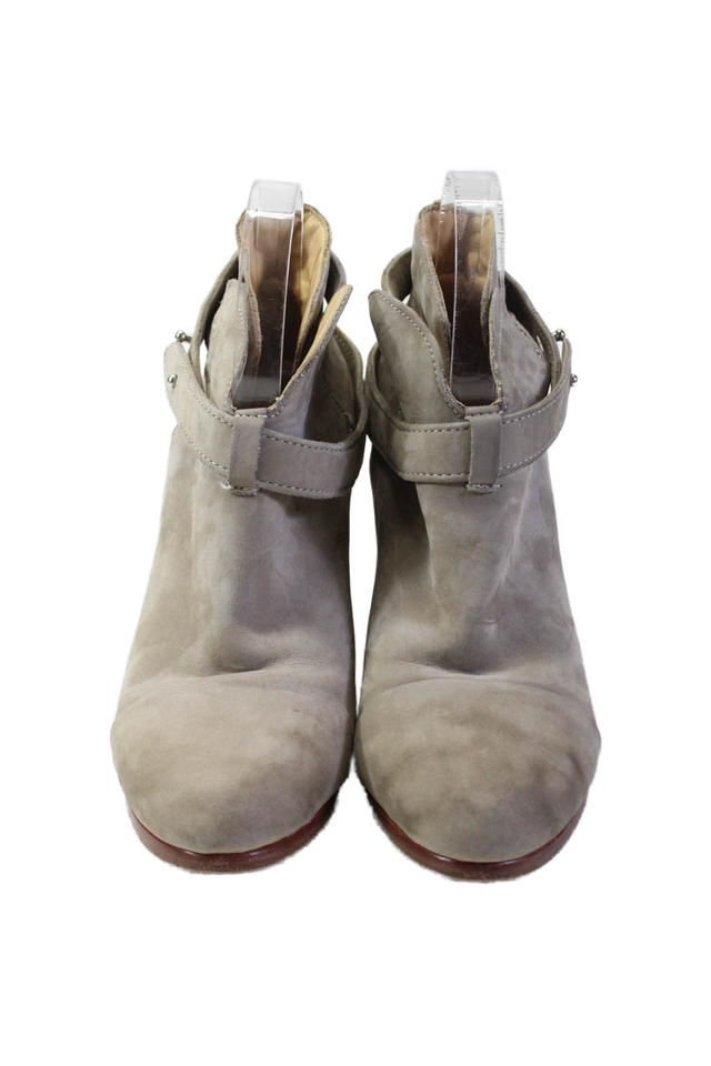 Rag & Bone Women's Round Toe Suede Block Heels Ankle Boot Beige Size 38 ...