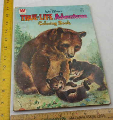 Walt Disney's True Life Adventures Grizzly bears coloring book 1967 ...