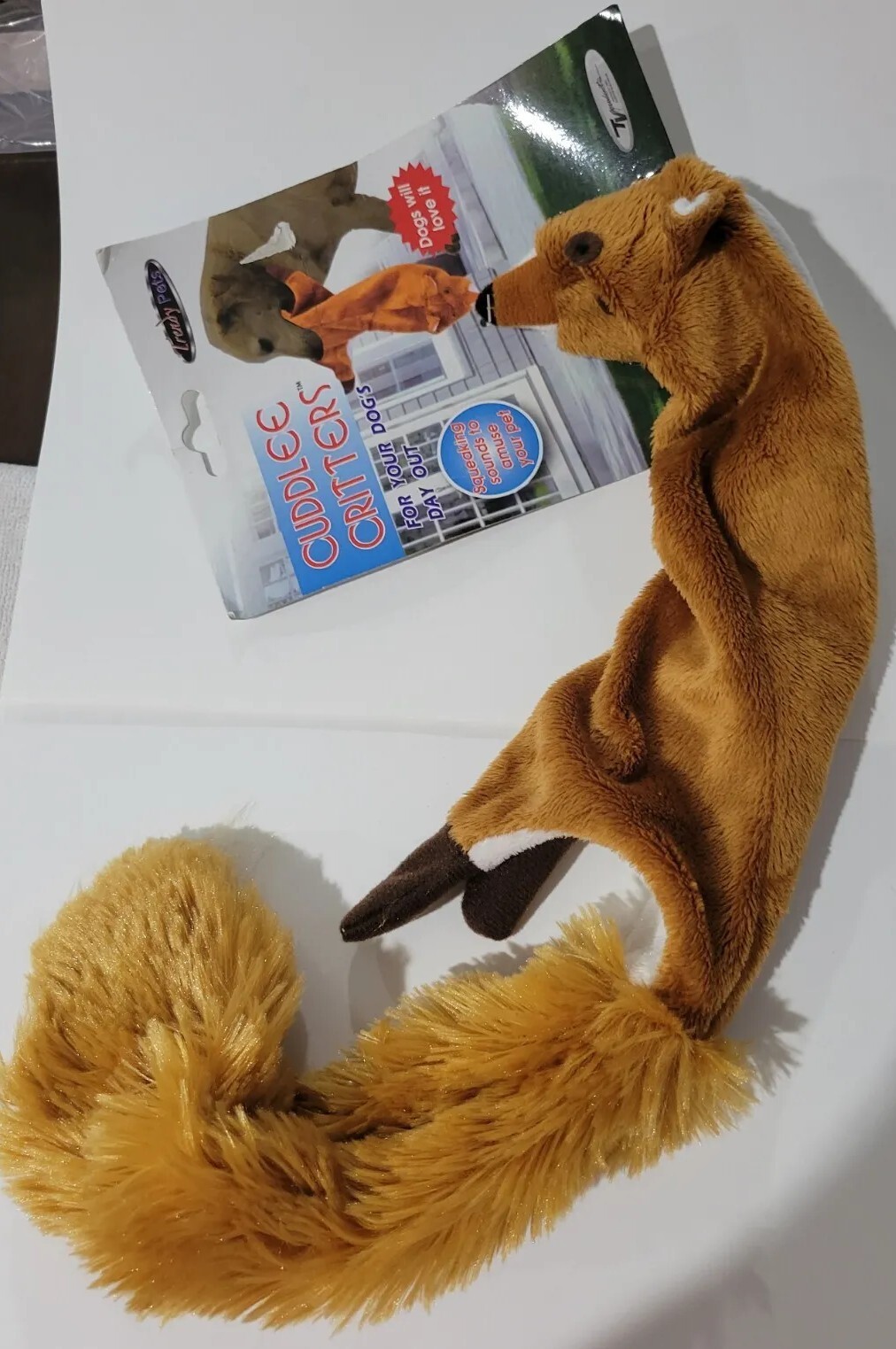 Cuddlee Critters Shades of Brown 23" Squirrel with Squeaky Light Weight ...