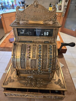 Antique 1908 Brass National Cash Register Model 410 Pick Up Only | eBay