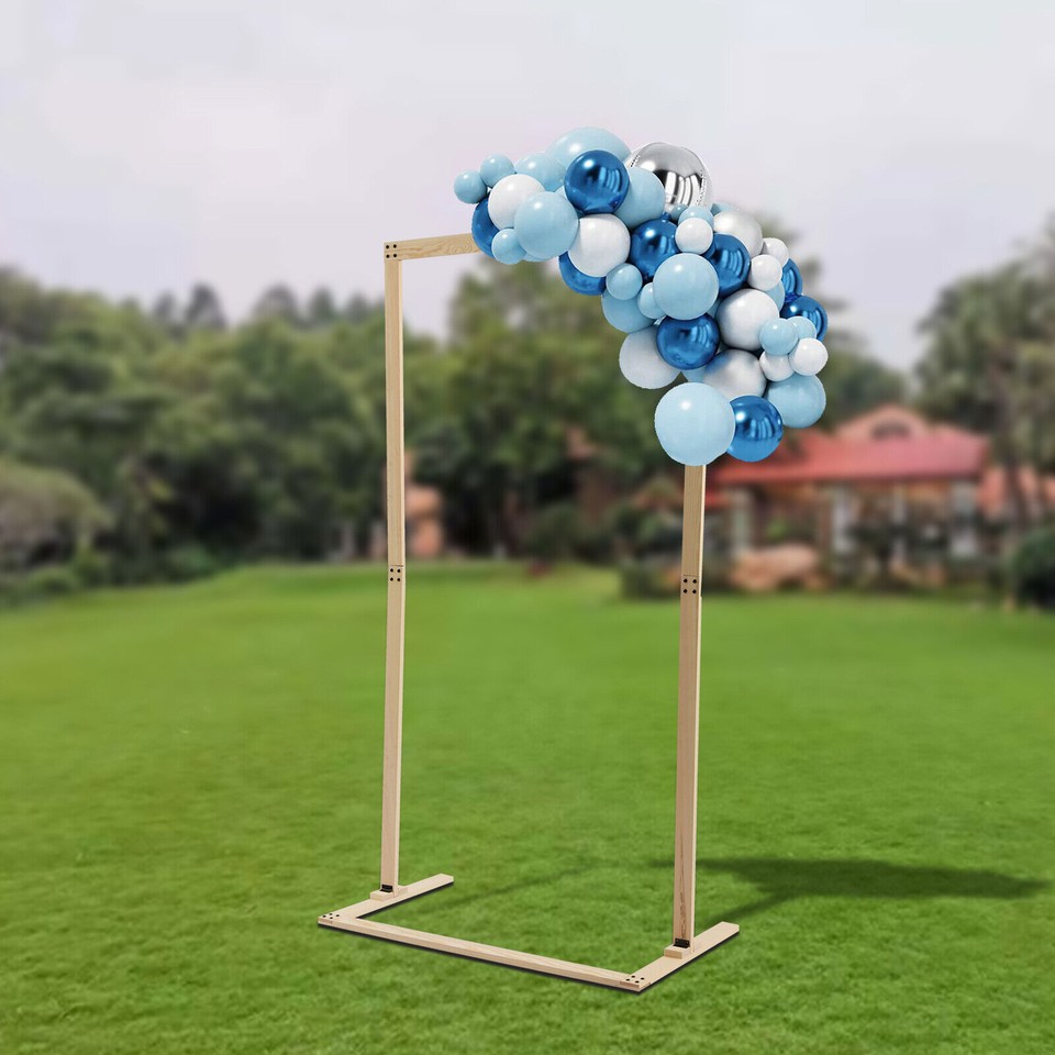 7FT Square Wedding Arch Wooden Backdrop Stand Wedding Ceremony Arch ...