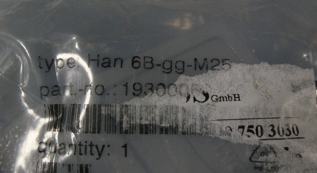Harting Han 6B-gg-M25 Tüllengehäuse 19300060446 | 1x M25 ...