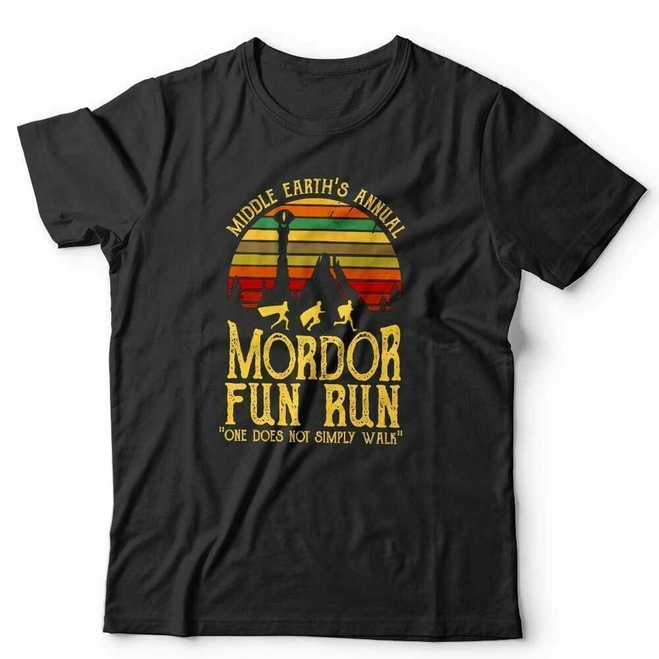 Mordor Fun Run Tshirt Unisex & Kids - Middle Earth Parody LOTR | eBay UK