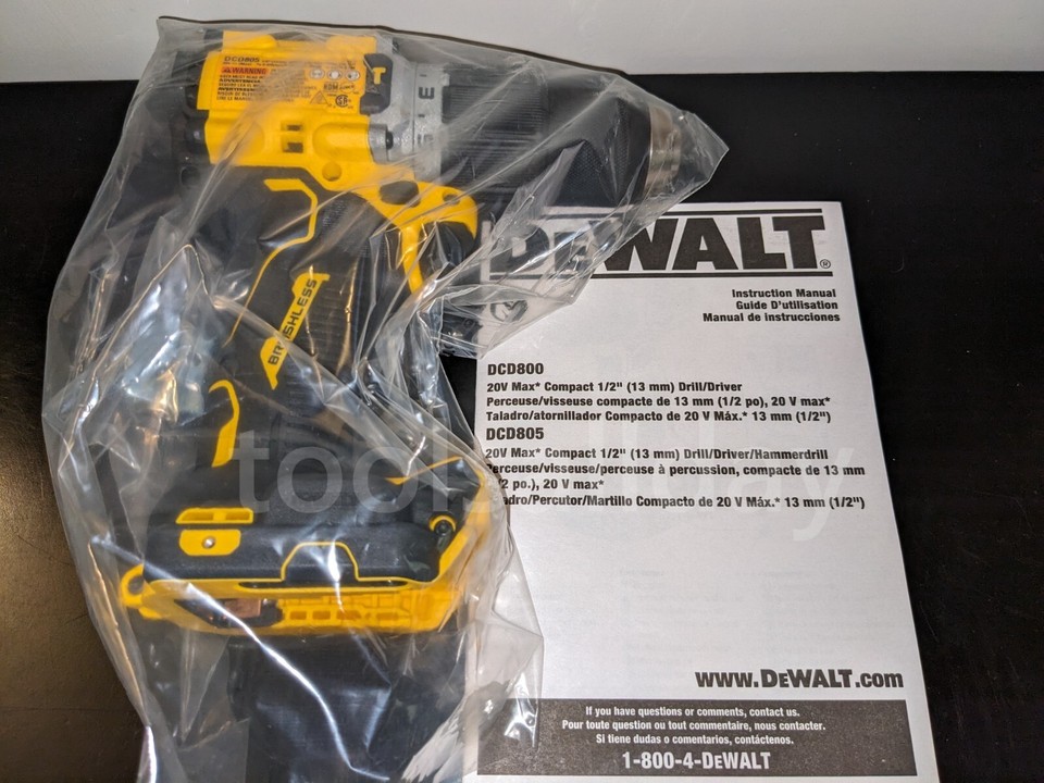 DEWALT DCD805B 20V MAX XR Lithium-ion 1/2" Brushless Compact Hammer ...