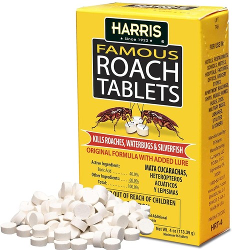 Harris Roach Tablets, Boric Acid Roach and Insects Killer with Lure ...