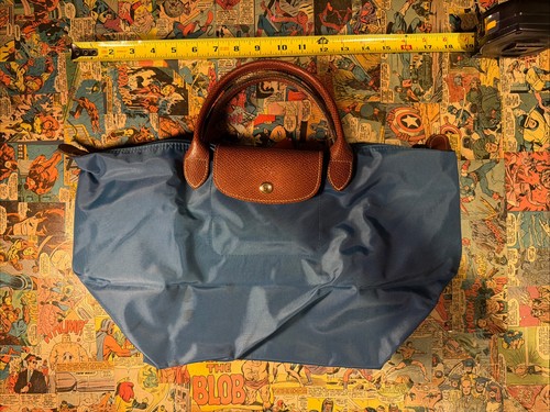 LONGCHAMP Small Navy Blue Nylon LE' PLIAGE Type-S Tote Handbag 8" | eBay