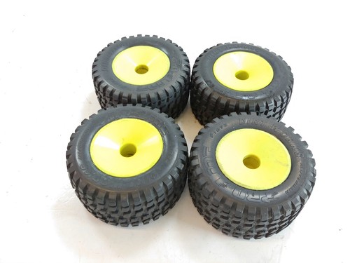 4x Vintage Proline Dirt Works 1072 Stadium Truck Tires on Pin & Bearing ...