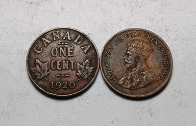 1x 1920 Canada 1 Cent - George V - Vintage Canadian Penny Coin - Small ...