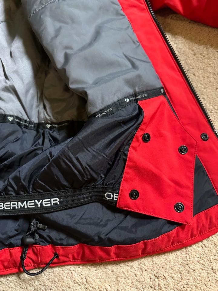 Obermeyer Foundation Jacket Skii Snow Insulated Red/Black Men’s Size ...