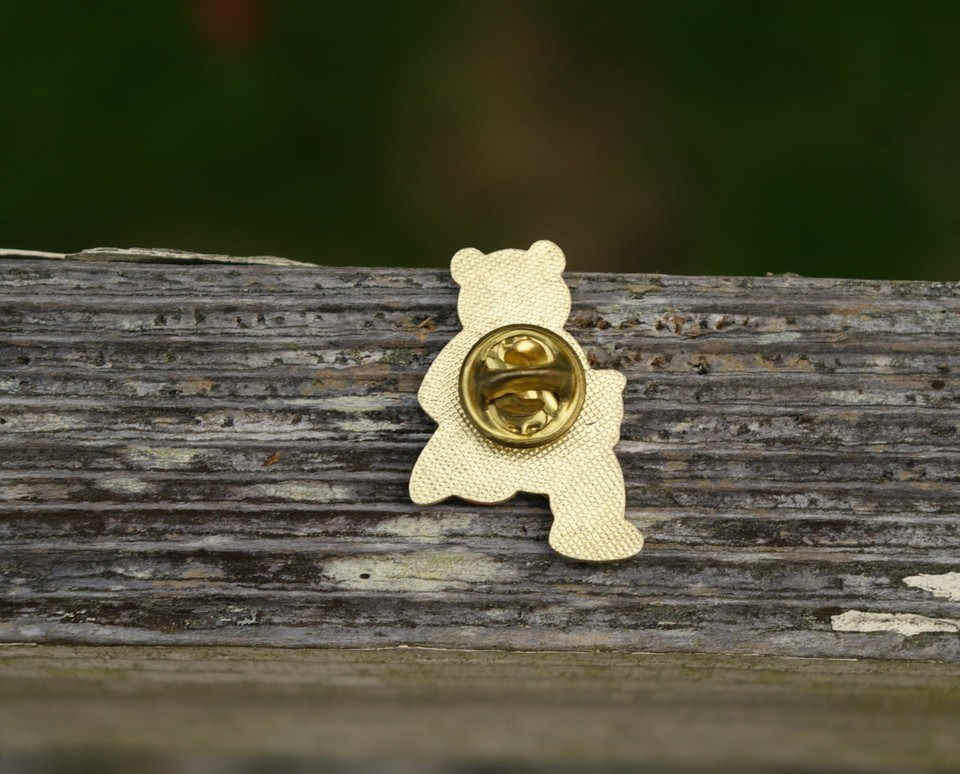 Vintage Retro Jog Exercising Teddy Bear in Jumpsuit Metal Enamel Pin ...