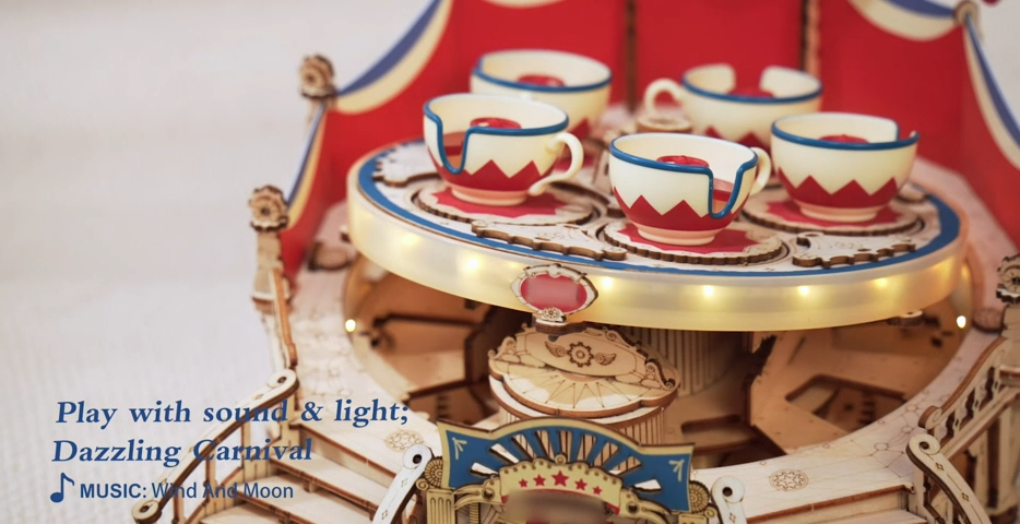 ROKR 3D Puzzles for Adults Model Kit DIY Wooden Music Box Building Kit ...