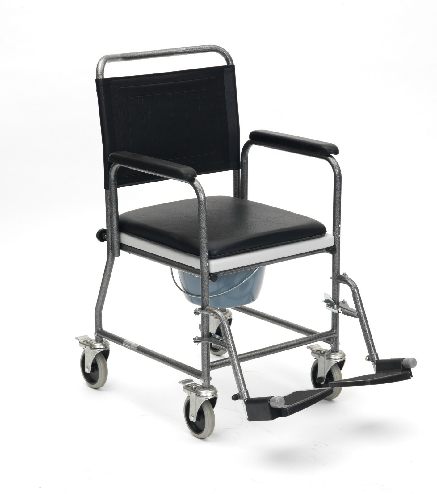 Drive Mobile Wheeled Commode Chair, Padded Shower Seat with Wheels ...