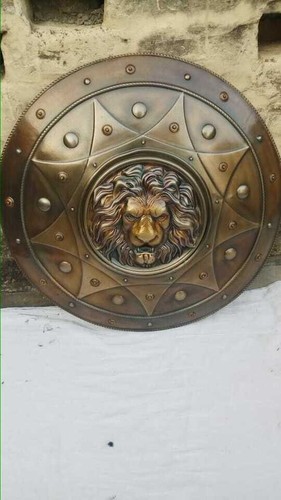 Lion Face Shield Medieval Iron Knight LARP Armor Shield Solid Steel ...