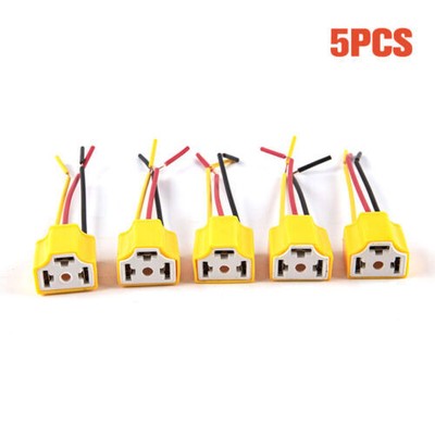5PCS Car Headlight Ceramic Socket H4 Ceramic Plug High Temperature H4 ...