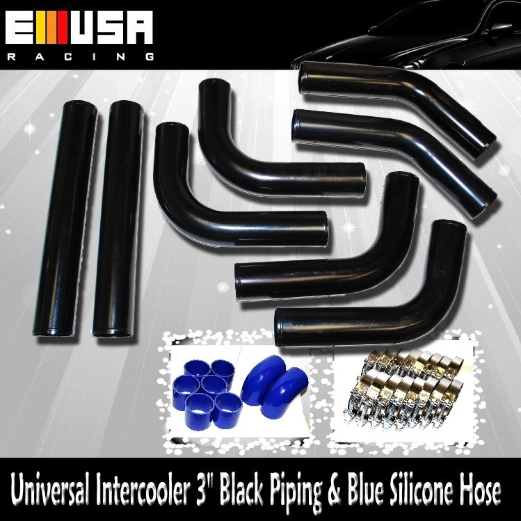 DIY Universal BLUE EMUSA GT45 Turbo Kit FMIC High Performance STAGE III ...