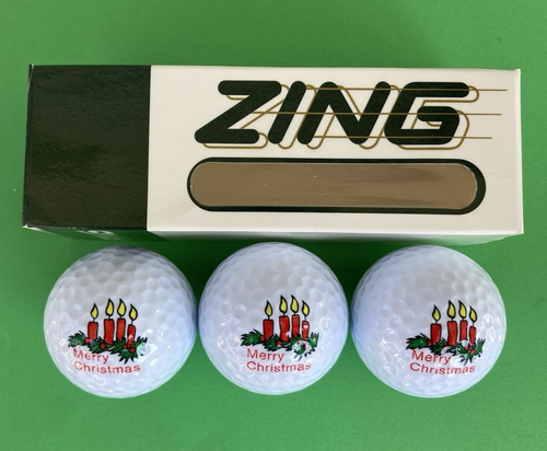 PING ZING by KARSTEN MERRY CHRISTMAS 4 CANDLES LOGO 3 BALLS w/ SLEEVE ...