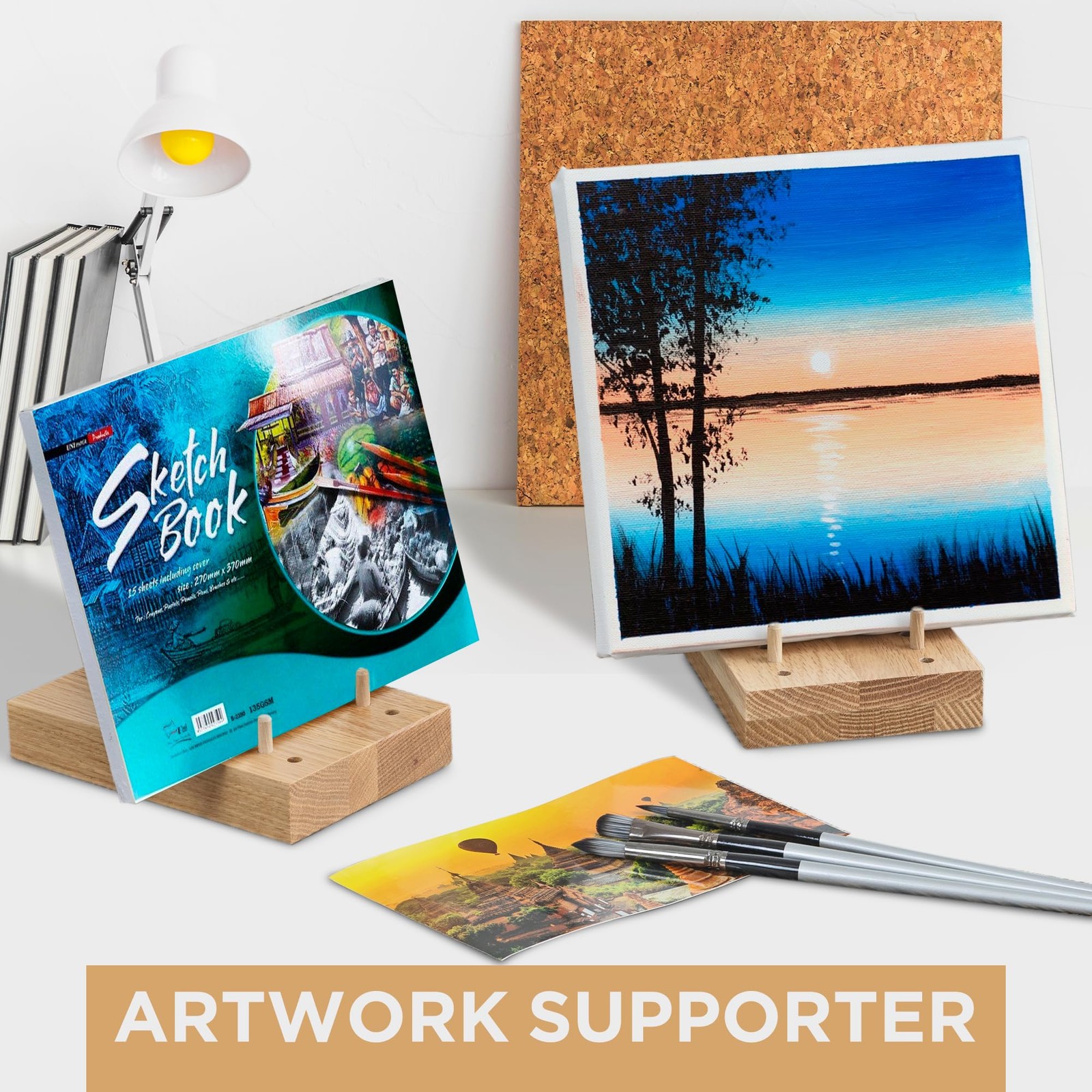 Wooden Tabletop Stand Holder, Adjustable 4x6 Inches Easel Display Stand ...