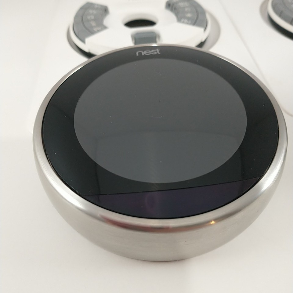 Lot of 2 Google Nest Learning Thermostat Gen 3 (Model A0013) Stainless ...